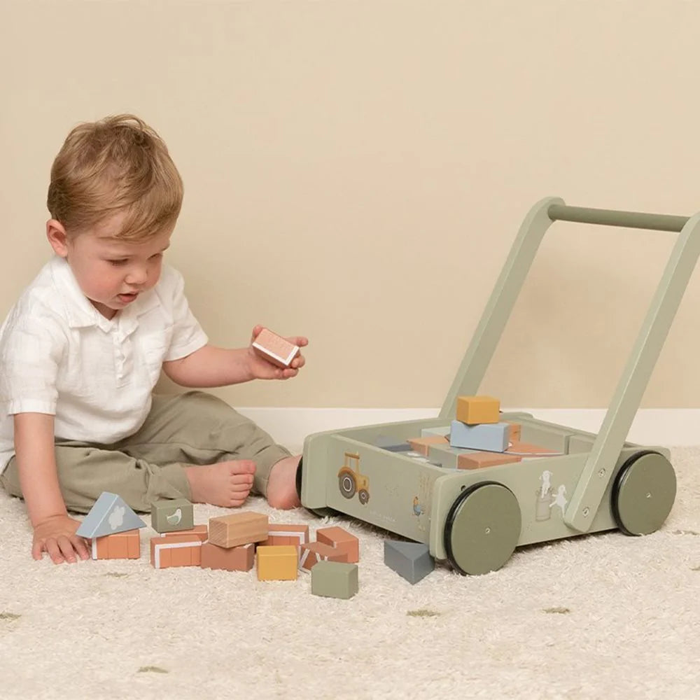 Little Dutch Block Trolley - Little Farm – tiny tree toys