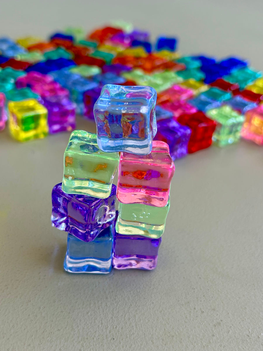 Transparent Square Counters – tiny tree toys