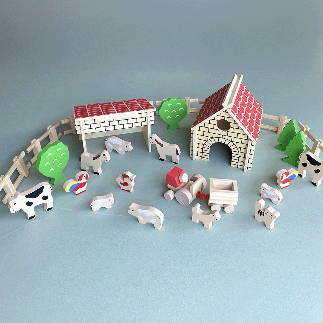 Wooden Farmyard Set – tiny tree toys